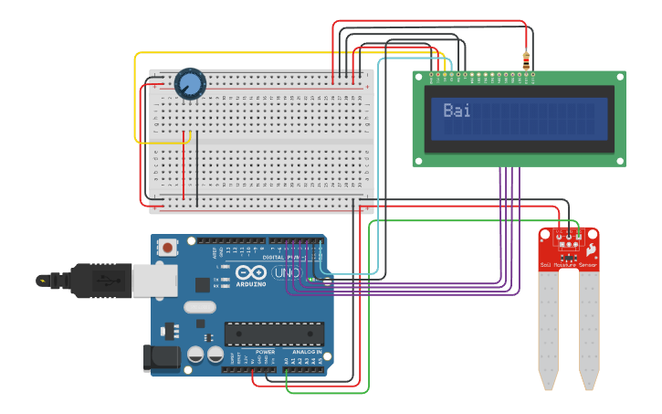 Circuit design Sensor de humidade - Tinkercad