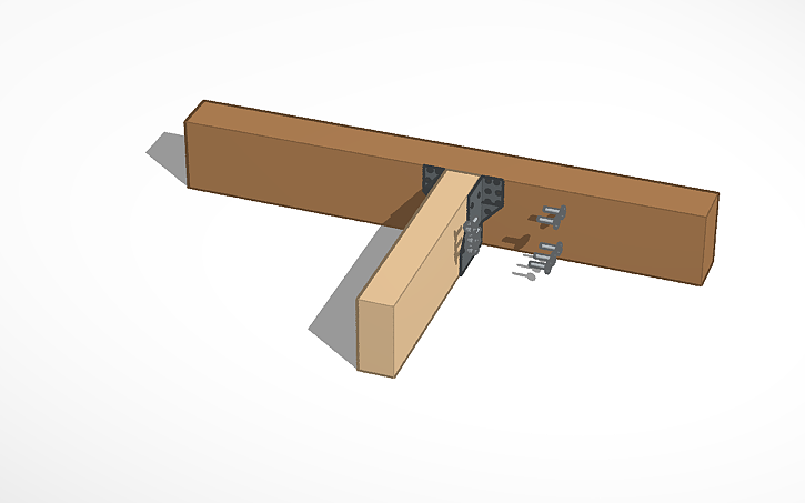 3D design wood joining method - Tinkercad