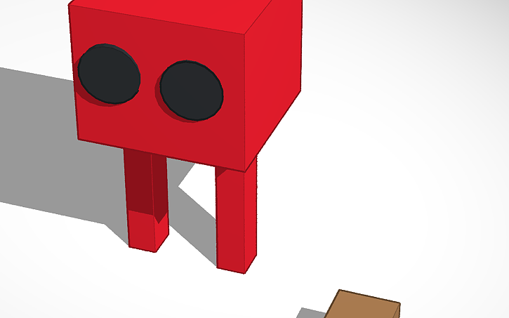 3D design cute two leg animal - Tinkercad