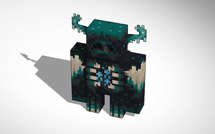 3D design WARDEN from minecraft 1.19 WILD UPDATE - Tinkercad