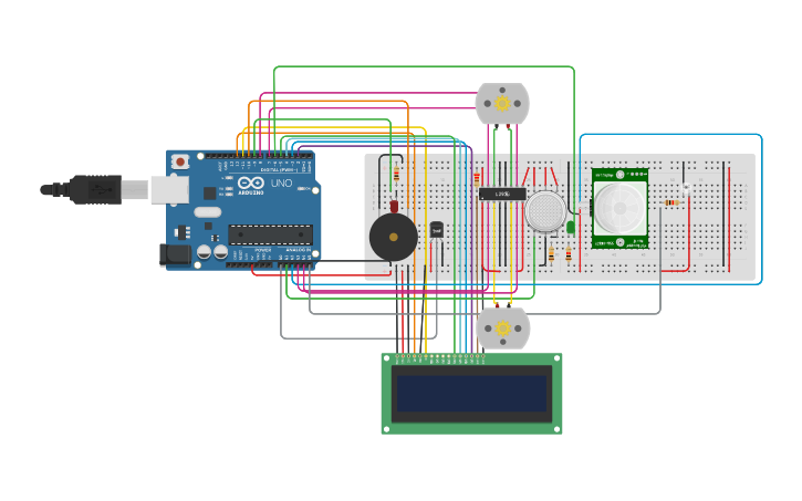 Circuit design Centrale domotique Léo - Tinkercad