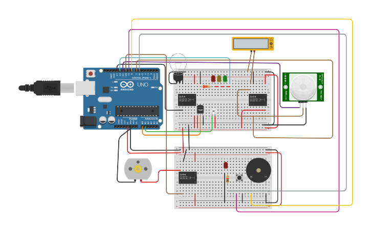 Circuit design Sistema Domótico - Tinkercad