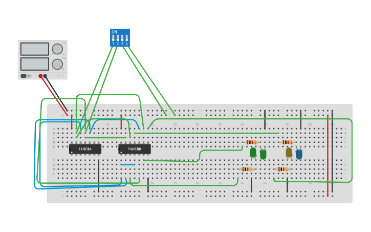 Circuit design Decoder - Tinkercad