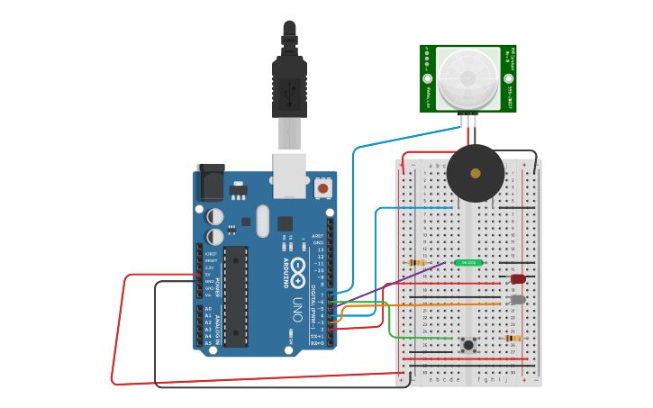 Circuit design Alex and Kyle Arduino Security System | Tinkercad Circuit design Alex and Kyle Arduino Security System | Tinkercad