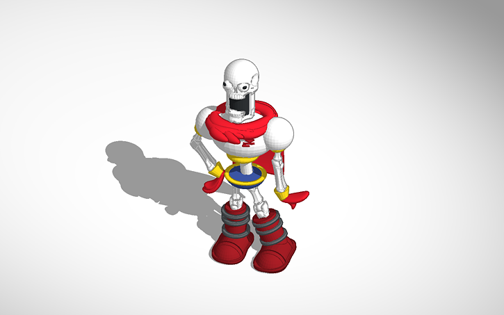 3D design papyrus undertale | Tinkercad