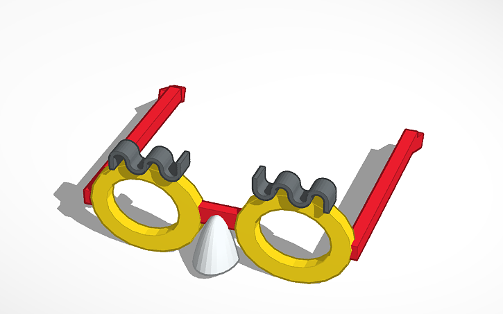 3D design Funny glasses | Tinkercad