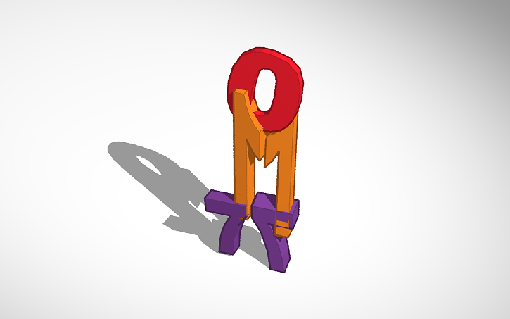 3D design Copy of NUMBER MAN | Tinkercad