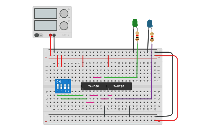 Circuit Design Half Subtraction Using Nand Tinkercad