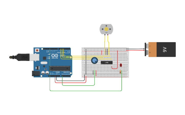 Circuit Design Potentiometer With 3 Components Tinkercad