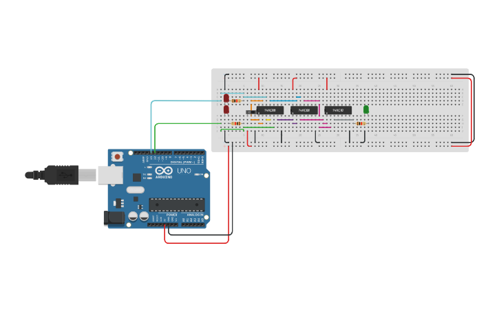 Circuit design I Simple 2-to-1 Multiplexer - Tinkercad