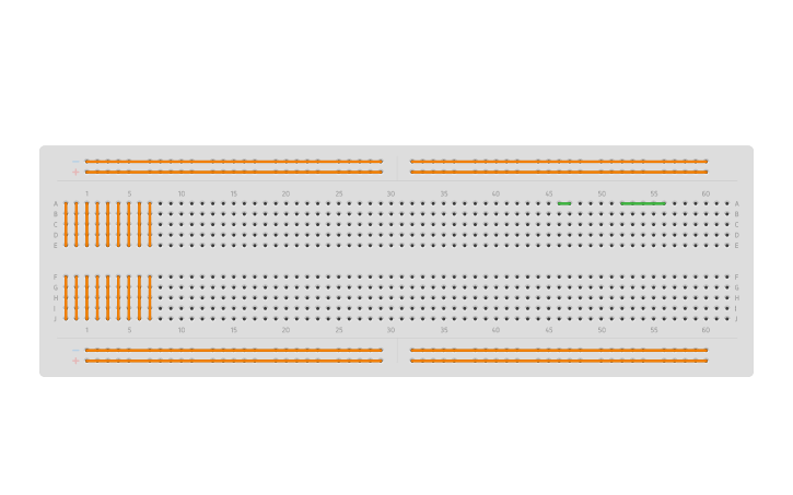 Circuit Design Breadboard Connections Tinkercad