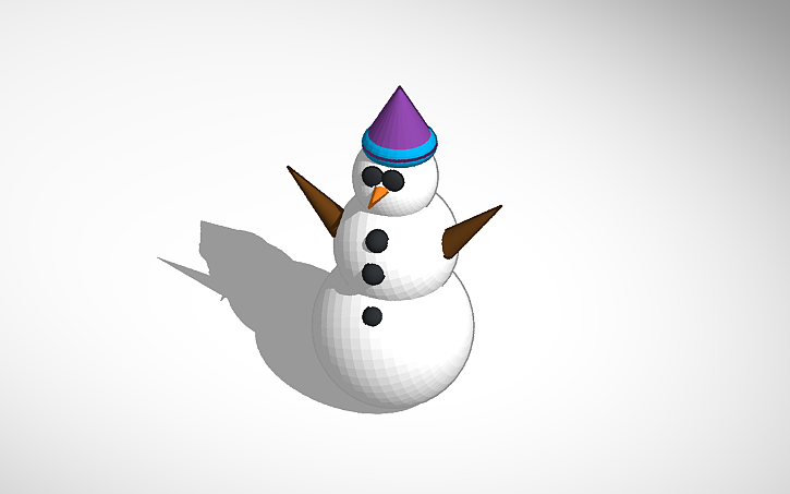 3D design Snowman | Tinkercad