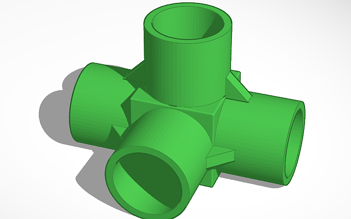 3D design .75 PVC Sch40 Straight with 90 - Tinkercad