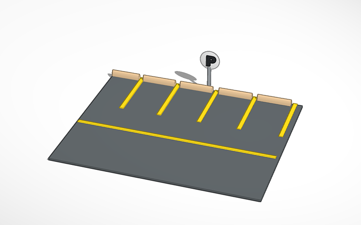 3D design parking lot - Tinkercad