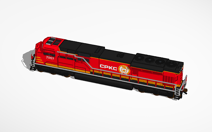 3D design CPKC SD70ACu 7001 - Concept Paint Scheme | Tinkercad