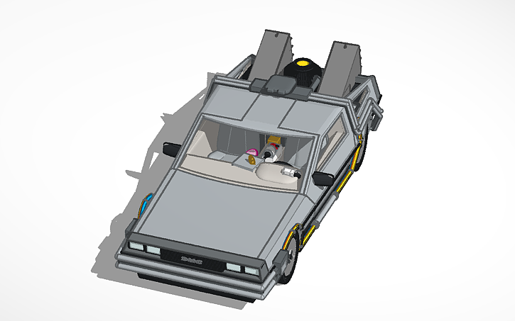 3D design Delorean DMC-12 Time machine - Tinkercad