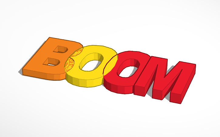 3D design BOOM - Tinkercad