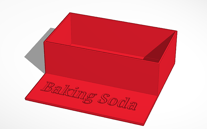 3D design Topple Proof Baking Soda Box Holder For Refridgerator - Tinkercad