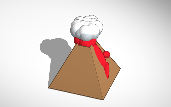 3D design volcano - Tinkercad