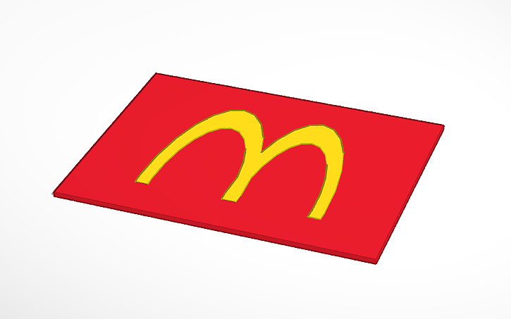 3D design McDonald logo | Tinkercad