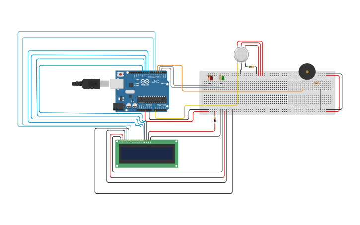 Circuit design Gas Sensor - Tinkercad