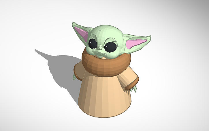 3D design BABY YODA - Tinkercad