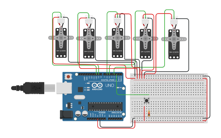 Circuit design Projeto Cadeira de Rodas - Tinkercad