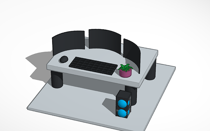 3D design Gaming set up - Tinkercad