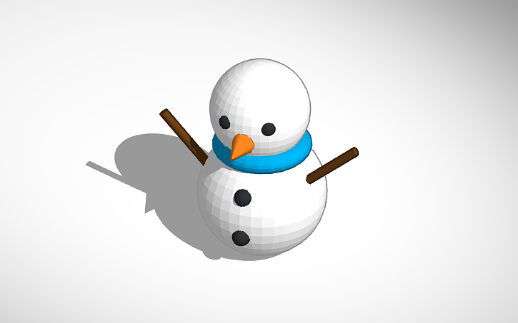 3D design Snowman - Tinkercad