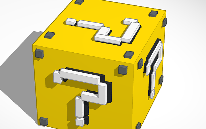 3D design lucky block - Tinkercad