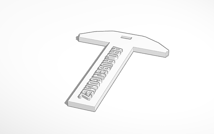 3D design T ruler - Tinkercad