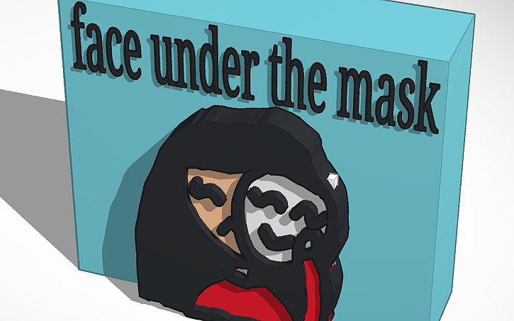 3D design face under the mask - Tinkercad