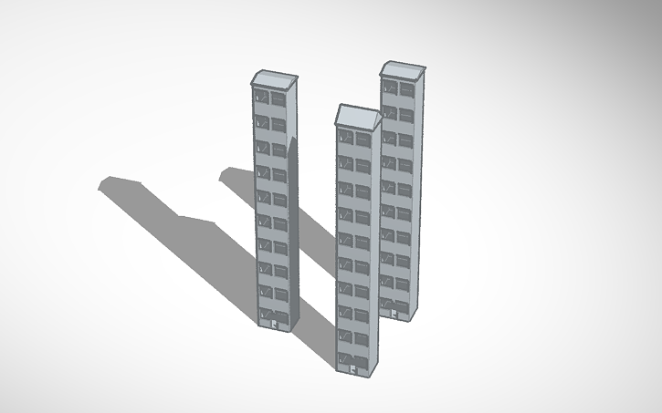 3D design Tilted Towers - Tinkercad