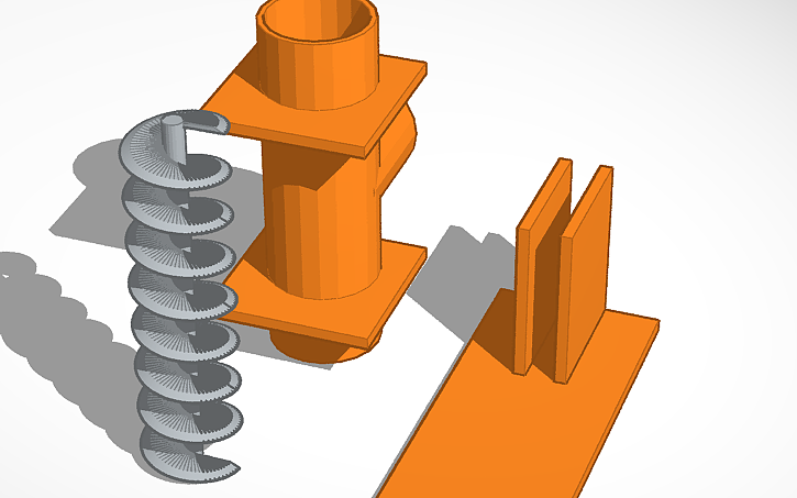 3D design automatic fish feeder - Tinkercad