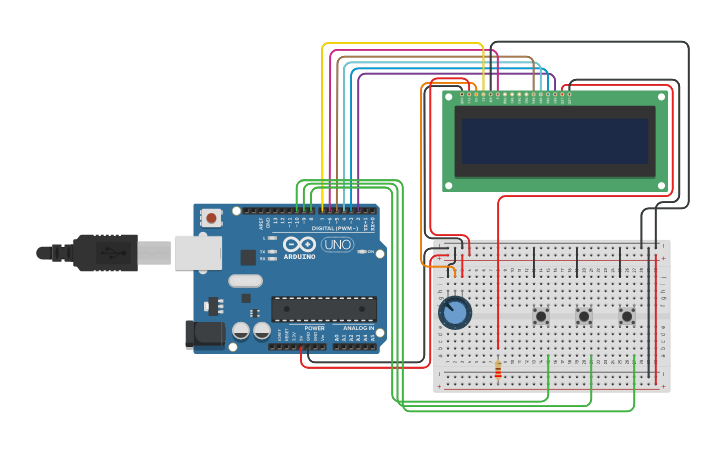 Circuit design Color Mixer menu - Tinkercad