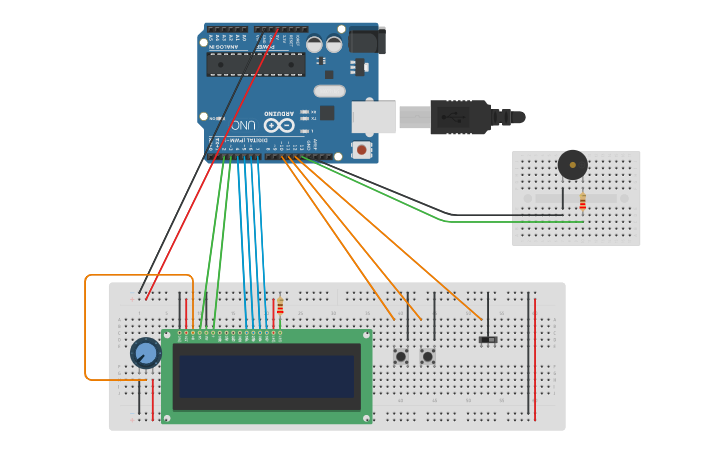 Circuit design Alarm - Tinkercad