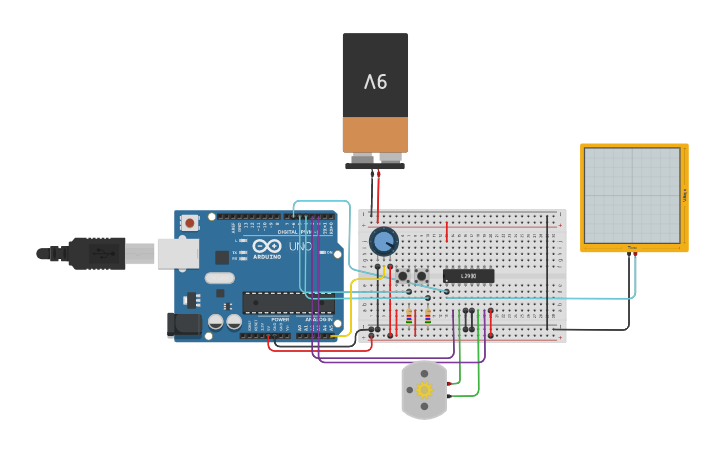 Circuit design Control motor Dc - Tinkercad Circuit design Control motor Dc - Tinkercad
