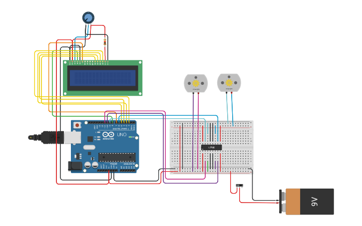 Circuit design Vacuum cleaner arduino - Tinkercad