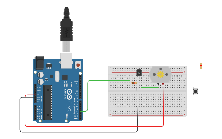 Circuit design motor rpm | Tinkercad