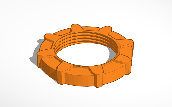 3D design lamp socket nut - Tinkercad