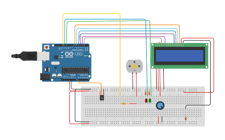 Circuit design SMART IRRIGATION SYSTEM - Tinkercad