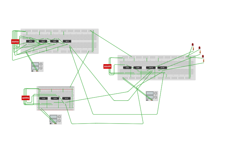 Circuit design 2-bit alu - Tinkercad