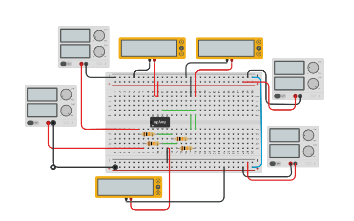 Circuit design MOD7 Percobaan 1 - Tinkercad