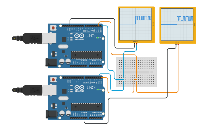 Circuit Design Serial Communications Tinkercad