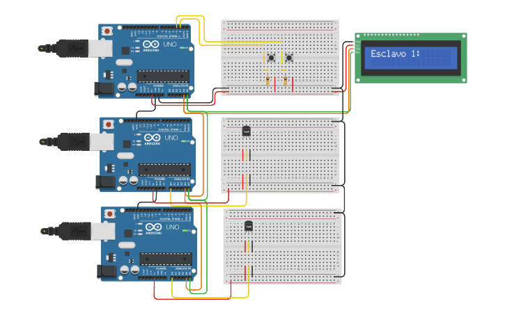 Circuit design i2c temp - Tinkercad
