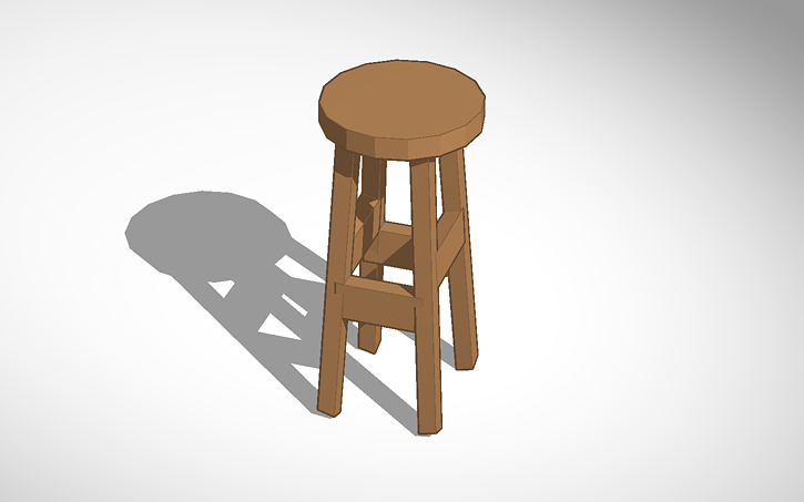 3D design stool - Tinkercad