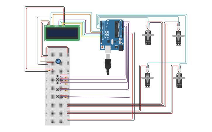 Circuit design A4_Vending Machine - Tinkercad