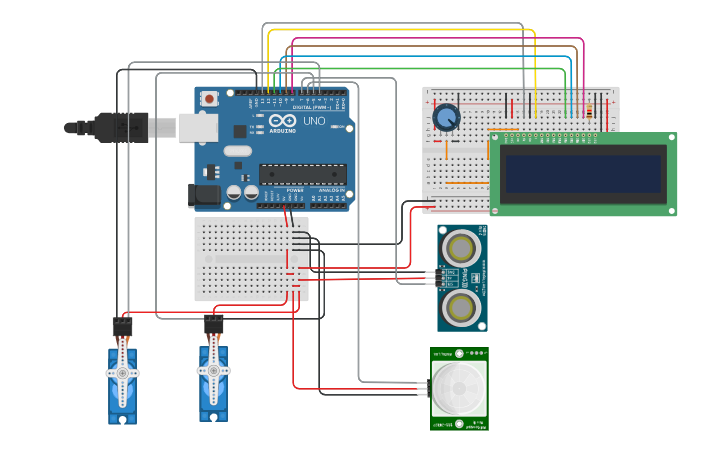 Circuit design Security Enhancement in Door Locking - Tinkercad