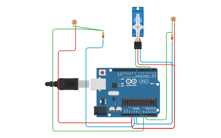Circuit Design Solarpanel Aufgabe 2 Tinkercad