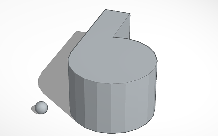 3D design whistle - Tinkercad